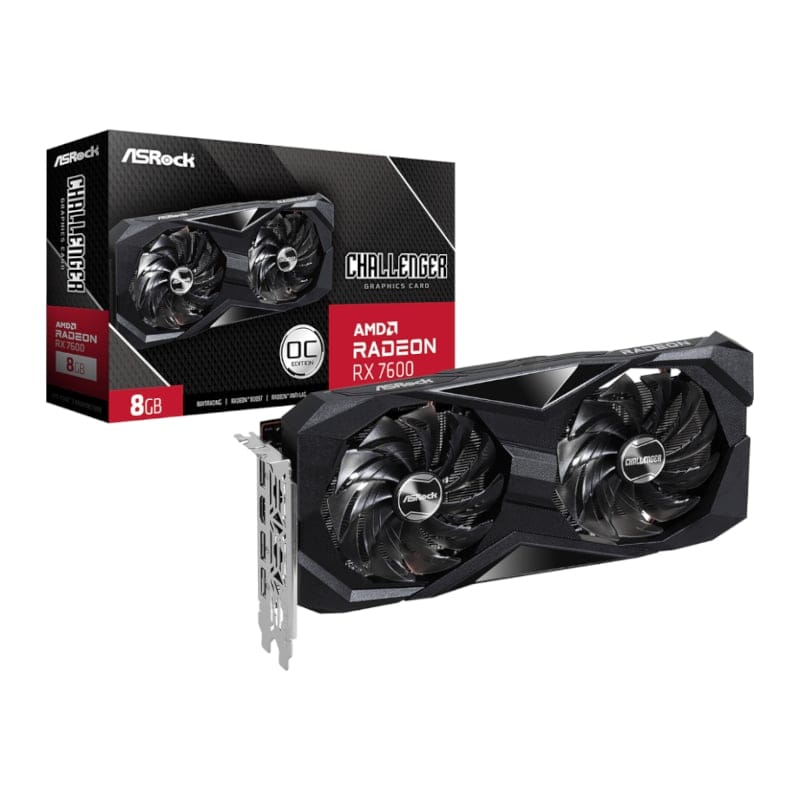 ASRock Radeon RX7600 Challenger 8G OC GDDR6 128-BIT Graphics Card ...