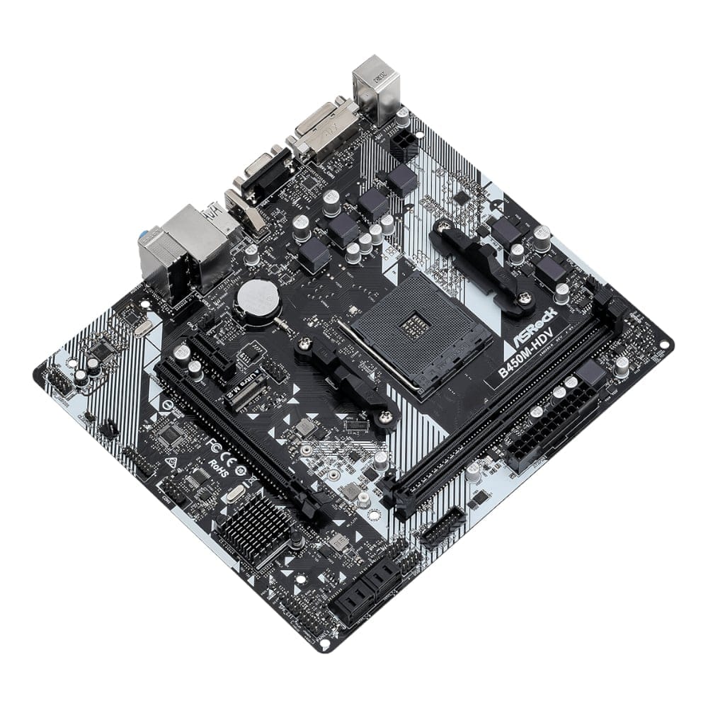 ASRock B450M-HDV R4.0 AMD AM4 M-ATX Motherboard - Nerd On The Run