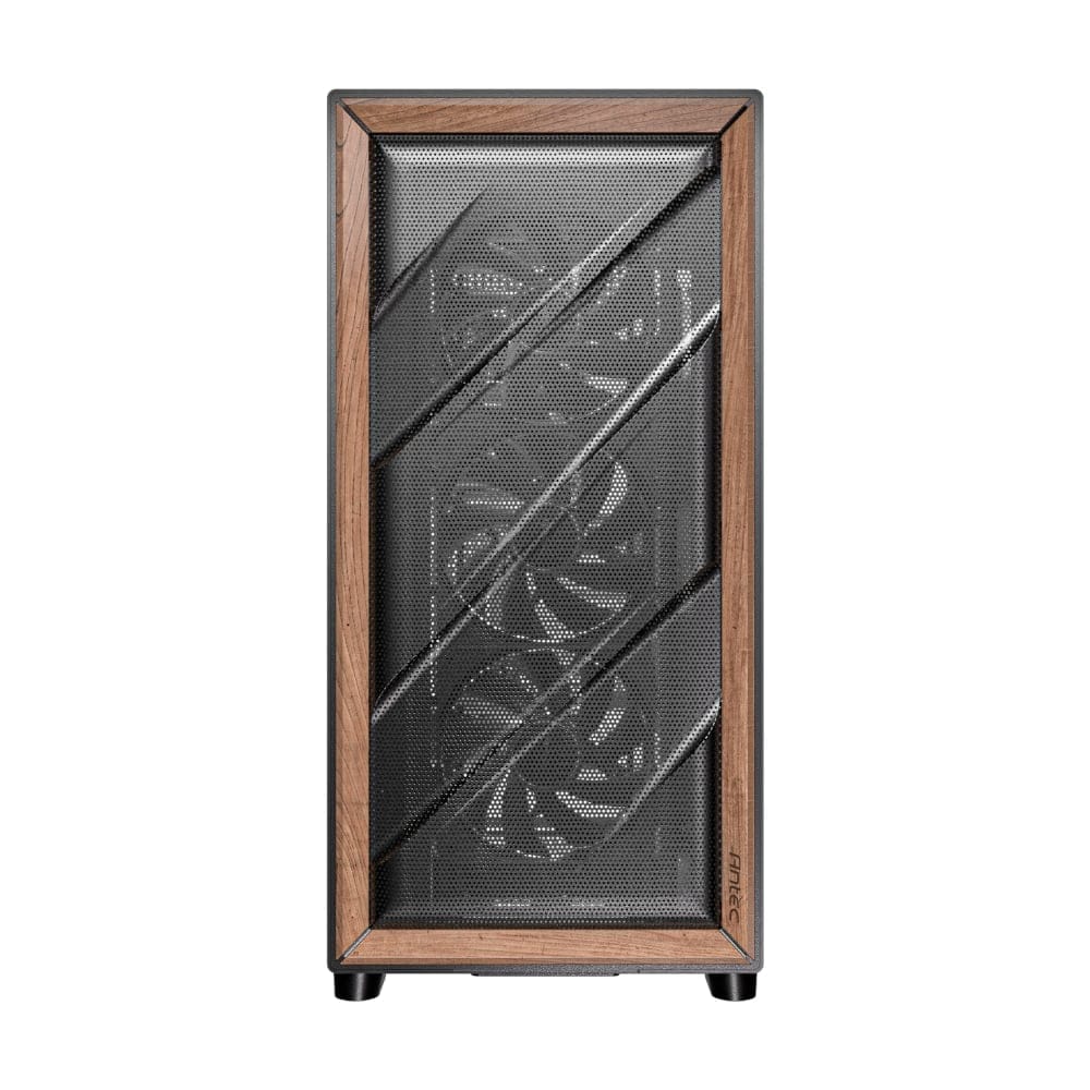 Antec FLUX ATX WOOD Mid Tower Gaming Chassis ? Black - NerdOnTheRun