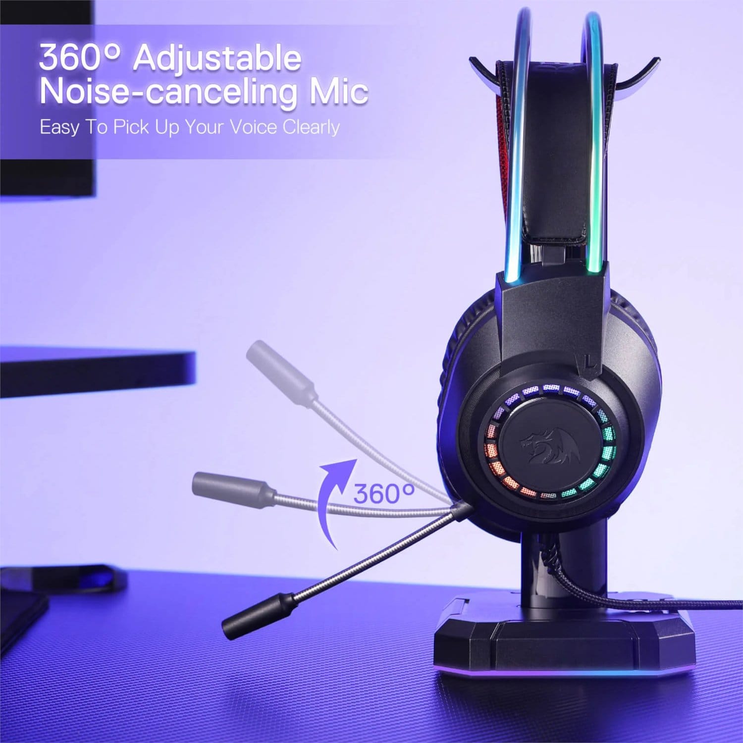 Redragon SCREAM Over-Ear RGB Gaming Headset - Black - Nerd On The Run